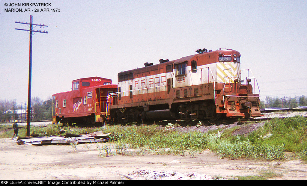 SLSF GP7 569 and Caboose 1400